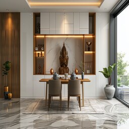 Contemporary Dining Room Design With Nature-Themed Chairs And Blue ...