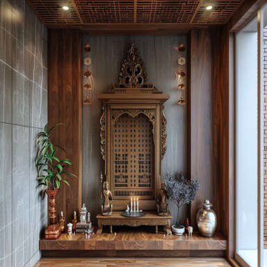 8 Contemporary Grey Mandir Design for Home with Images in 2026