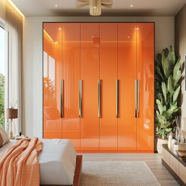 4 Orange Wardrobe Interior Design Ideas & Images 2025