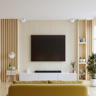 Contemporary Frosty White TV Unit Design with Glossy Finish and Tahiti ...