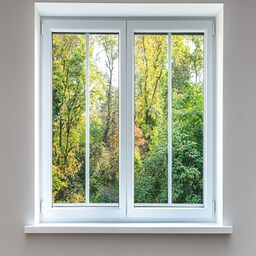 White UPVC Window Design For Modern Bedrooms
