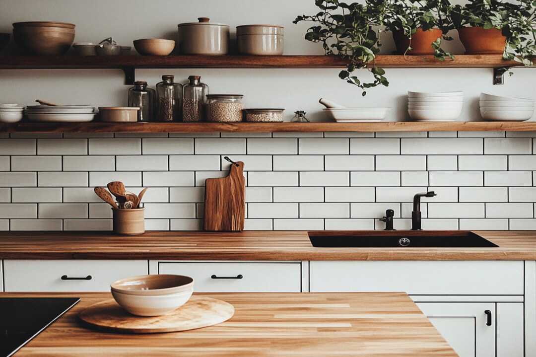 Classic Ceramic Matte White Kitchen Tile Design