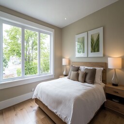 Modern Swing Window Design With A Metallic Finish