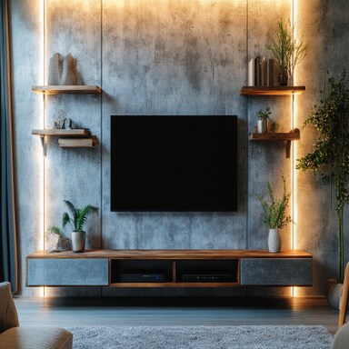 219 Grey TV Units, Cabinets, Stand Interior Design Ideas & Images 2025