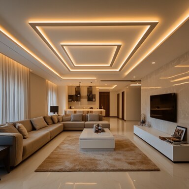 8 Multi Layered False Ceiling Designs in Rectangle Shape in 2025