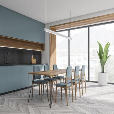 10 Smokey Blue Kitchen Design Ideas, Price & Images 2025
