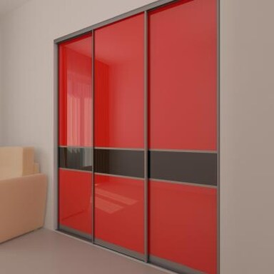 5 Red Sliding Wardrobe Design: Red Sliding Wardrobe Ideas