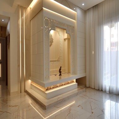 52 Modern White Mandir Design for Home with Images in 2024