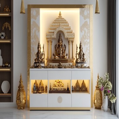 131 Modern Mandir Design for Home with Images in 2025