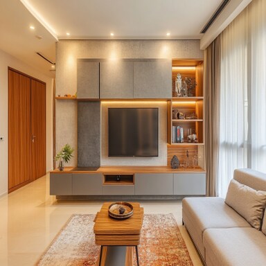 217 Grey TV Units, Cabinets, Stand Interior Design Ideas & Images 2025