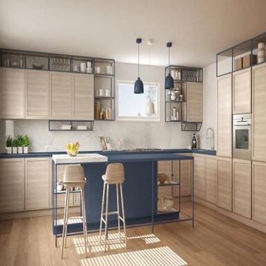 10 Smokey Blue Kitchen Design Ideas, Price & Images 2025