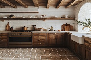 Modern Brown and White Ceramic Matte Kitchen Tile Design