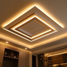 Modern Plus Minus Rectangular POP Ceiling Design