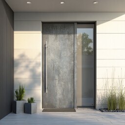 Contemporary Matte Finish Swing Single Door Design