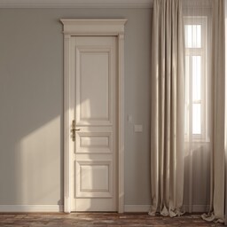 Matte Finish Brown Modern Wooden Door Design