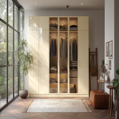 20 Glossy Cream Wardrobe Design Ideas in 2025
