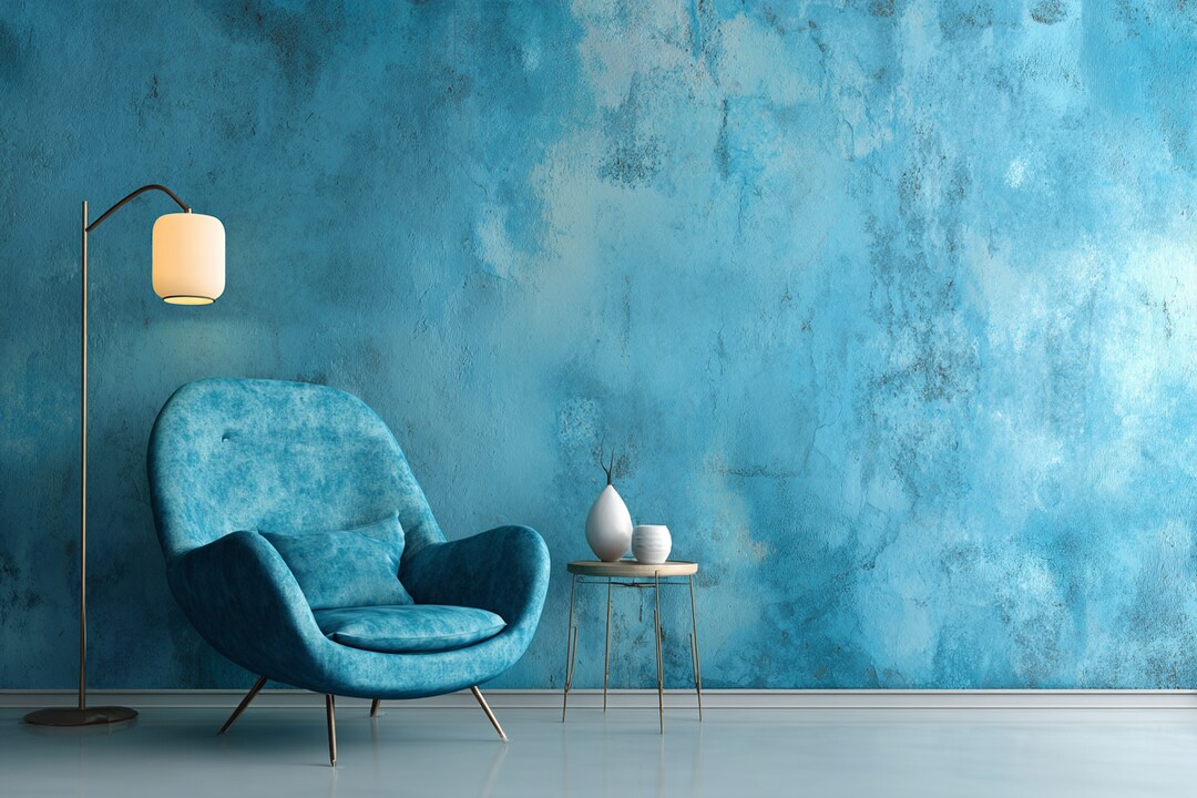Modern Blue Texture Wall Paint Design