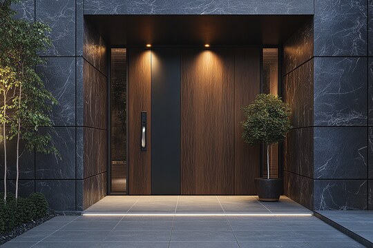 Modern Matte Finish Swing Door Design for Entrance Doors