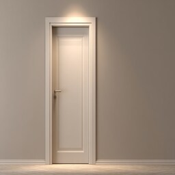 Minimal Entrance Door Design With Matte Swing Finish