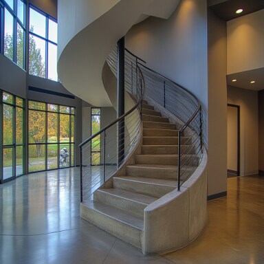3 Latest Spiral Concrete Stairs Design Ideas for Homes in 2026