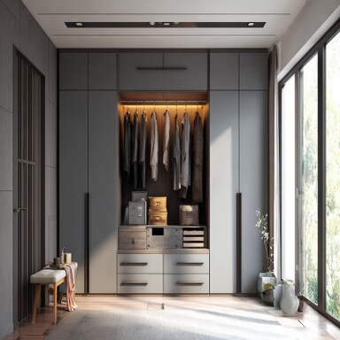 18 Large Grey Wardrobe Design Ideas & Images
