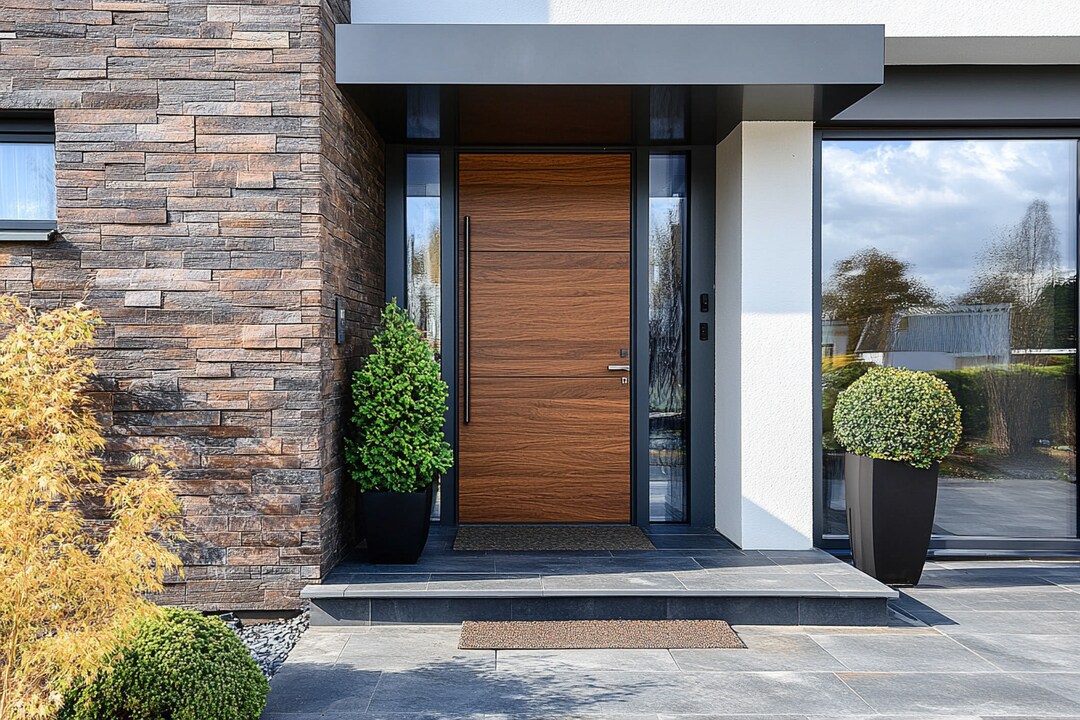 Stylish Single Swing Door Design for Entrance