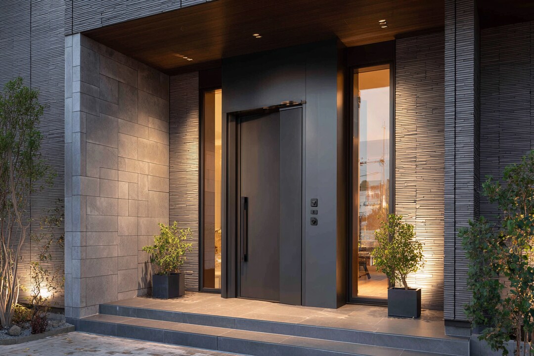 Tall Matte Modern Swing Door Design for Modern Homes